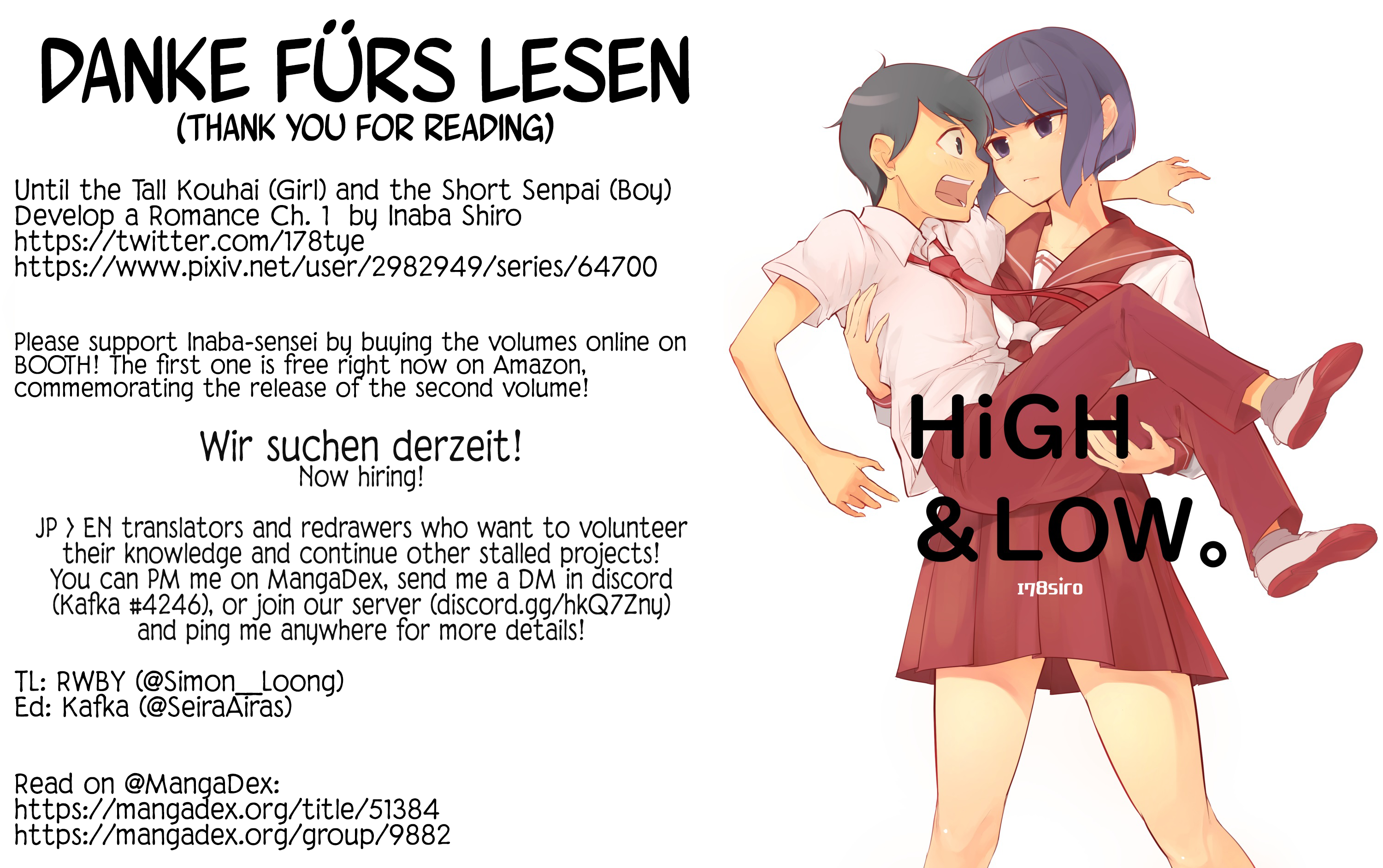 Until The Tall Kouhai (♀) And The Short Senpai (♂) Relationship ...